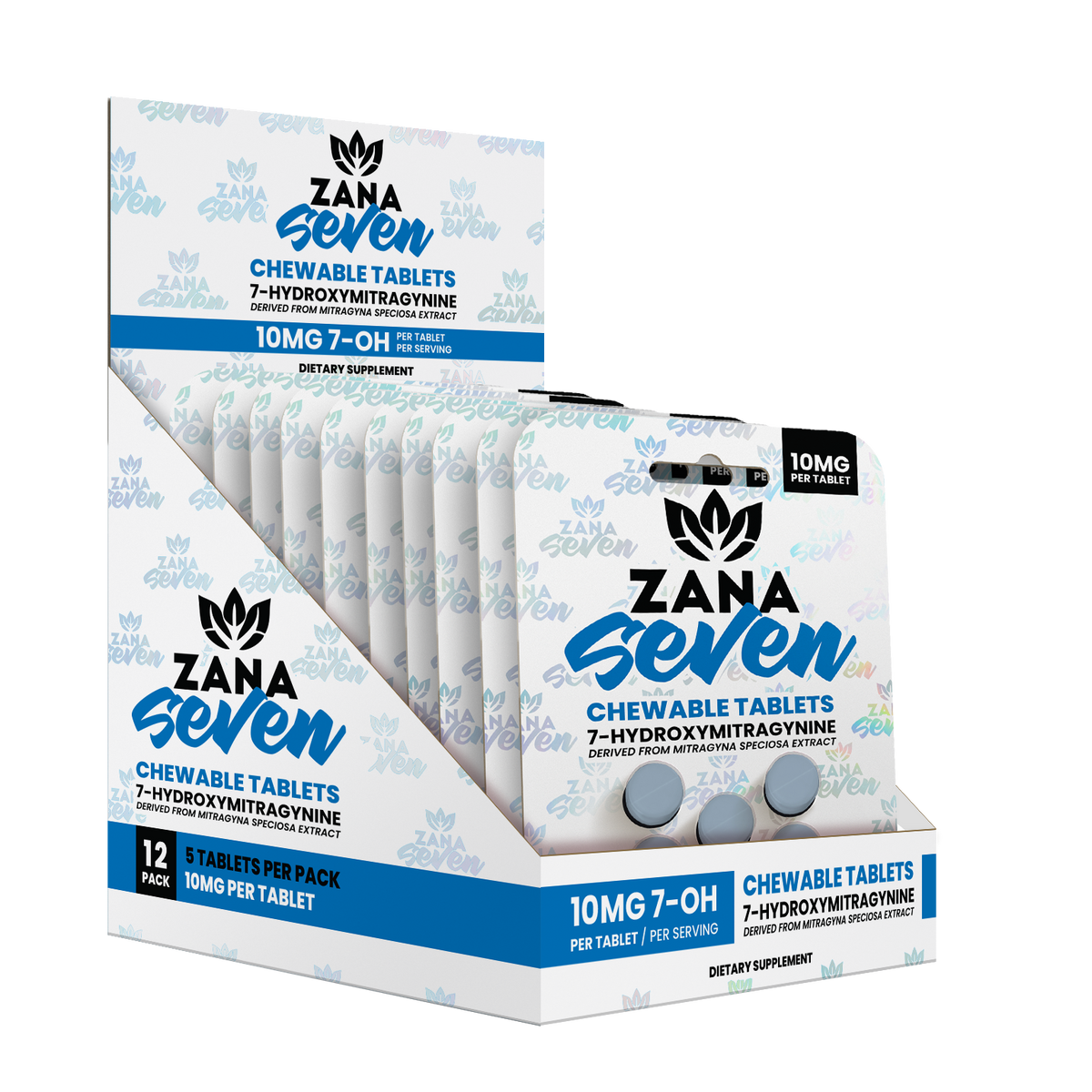 Zana Seven Tablet Blister Packs–7-Hydroxymitragynine Alkaloids Tablets ...