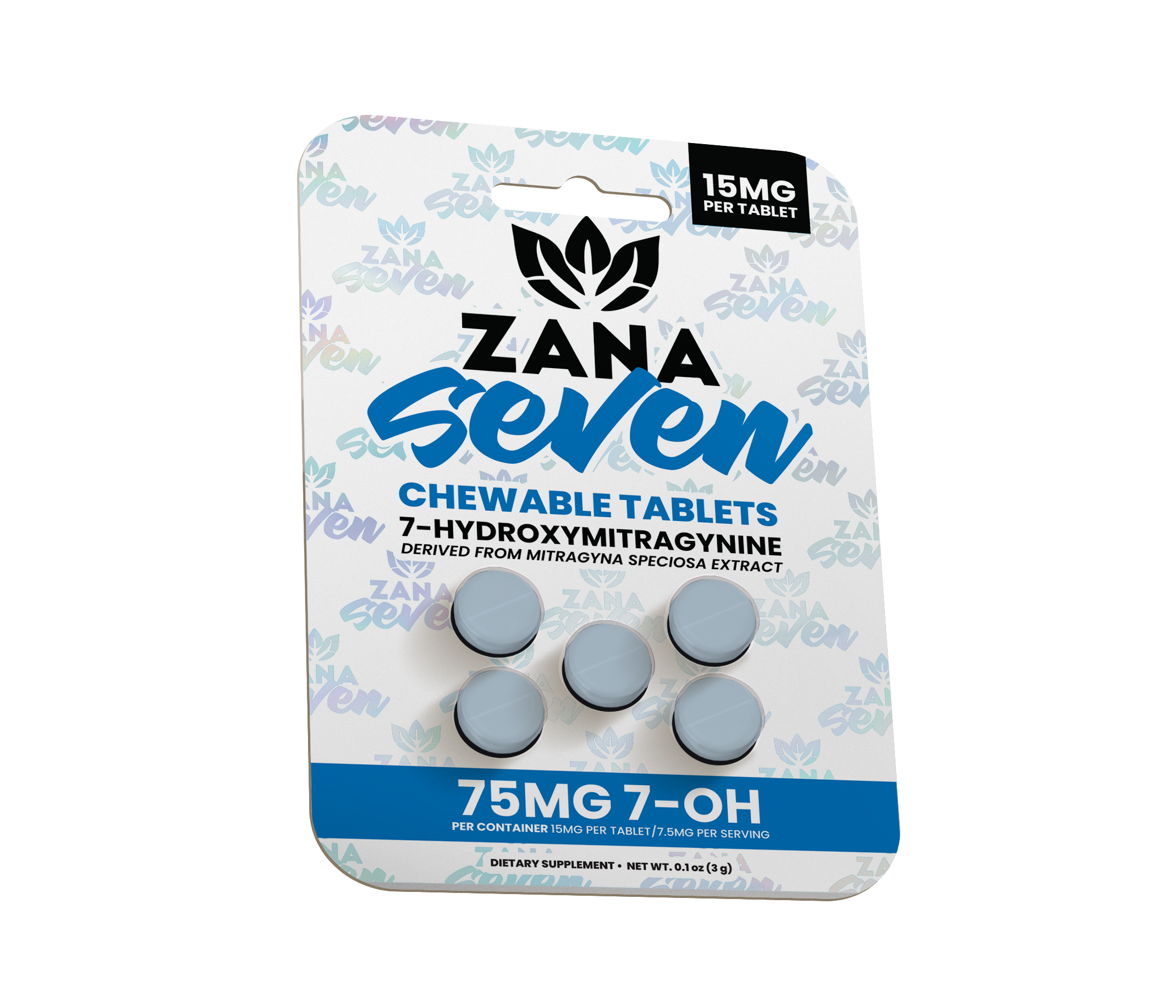 Zana Seven Tablet Blister Packs–7-Hydroxymitragynine Alkaloids Tablets ...